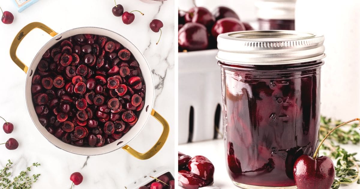 Black Cherry Preserves with Thyme and Honey - Attainable Sustainable®