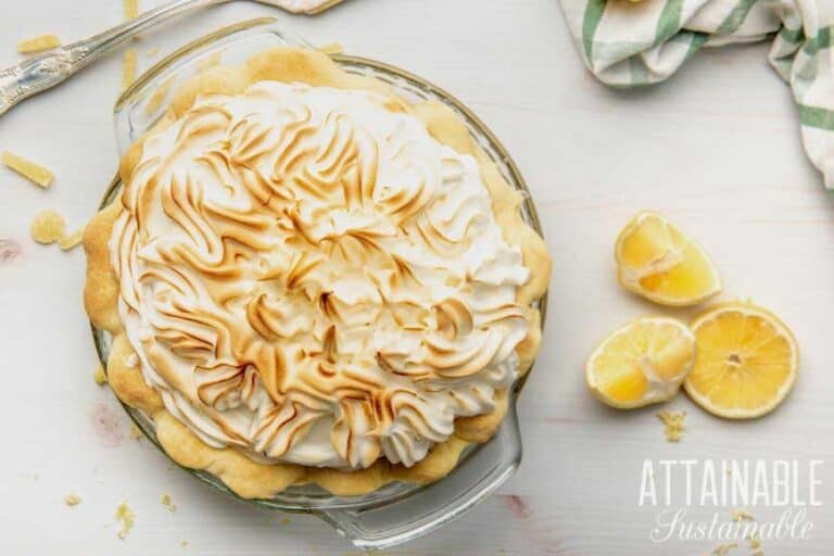 Lemon Meringue Pie Recipe from Fresh Lemons - Attainable Sustainable®