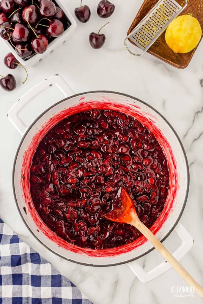 Easy (Lower Sugar) Cherry Jam Recipe - Attainable Sustainable®