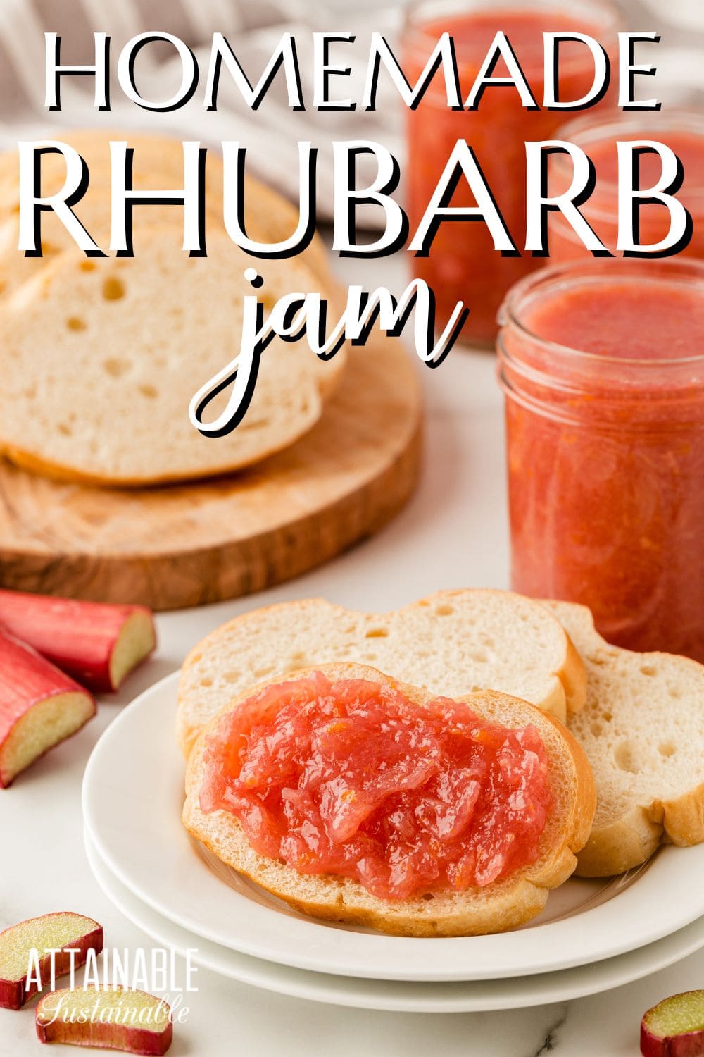 Easy Rhubarb Jam Recipe for Canning - Attainable Sustainable®
