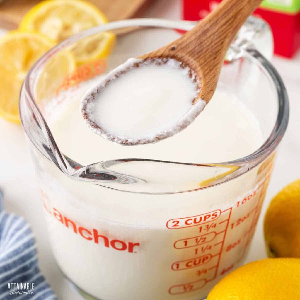 How to Make Sour Milk With Lemon Juice | Buttermilk Substitute ...