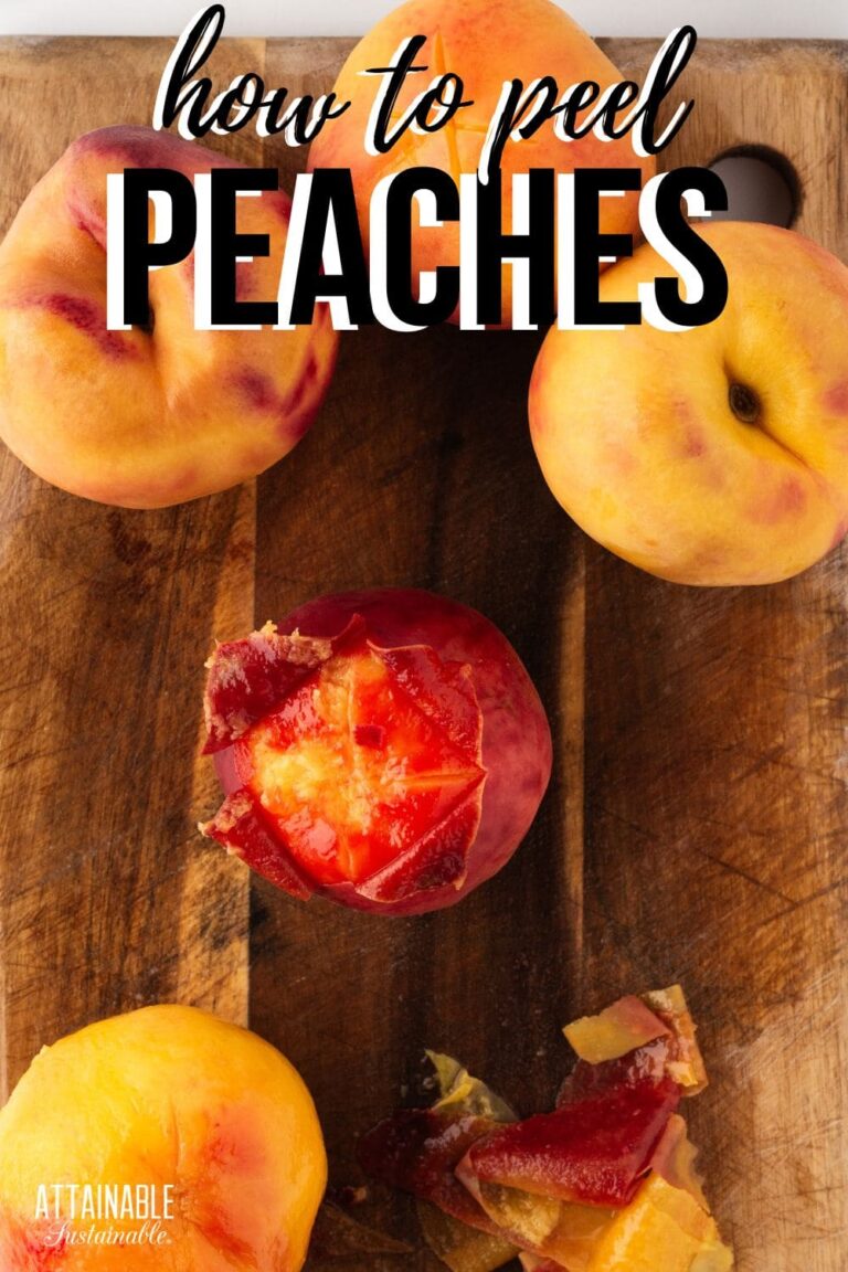 How to Peel Peaches the Easy Way - Attainable Sustainable®