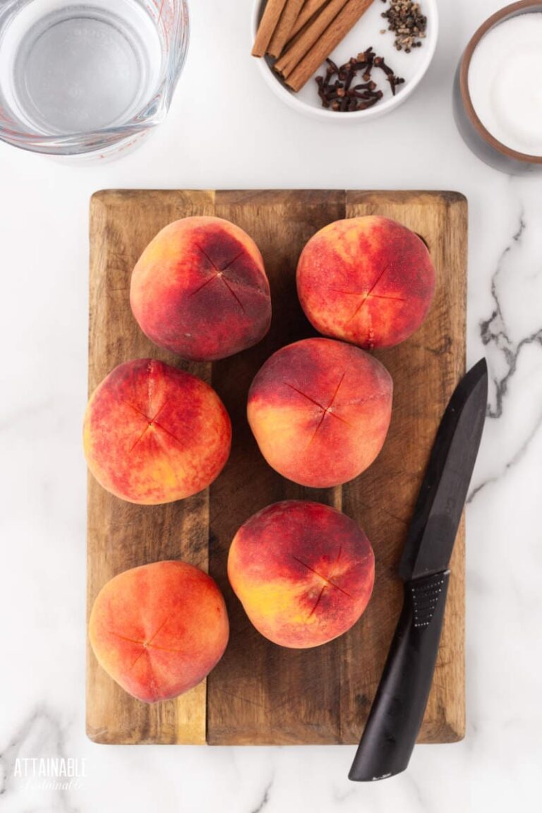 How to Peel Peaches the Easy Way - Attainable Sustainable®
