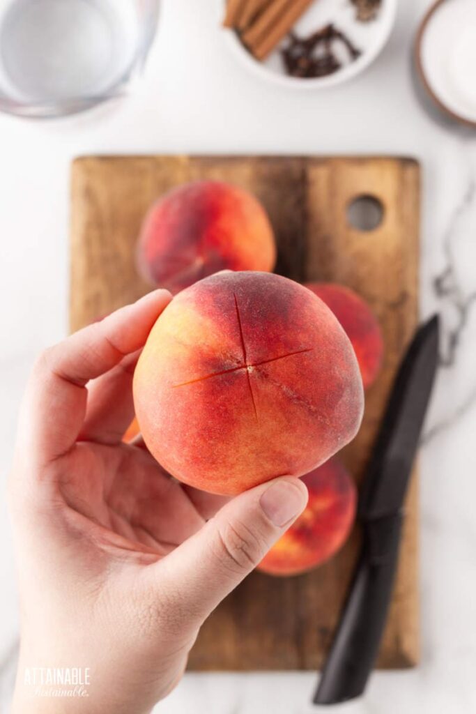 How to Peel Peaches the Easy Way - Attainable Sustainable®