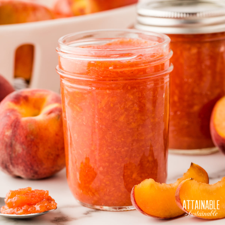 Canning Peach Jam for the Pantry - Attainable Sustainable®